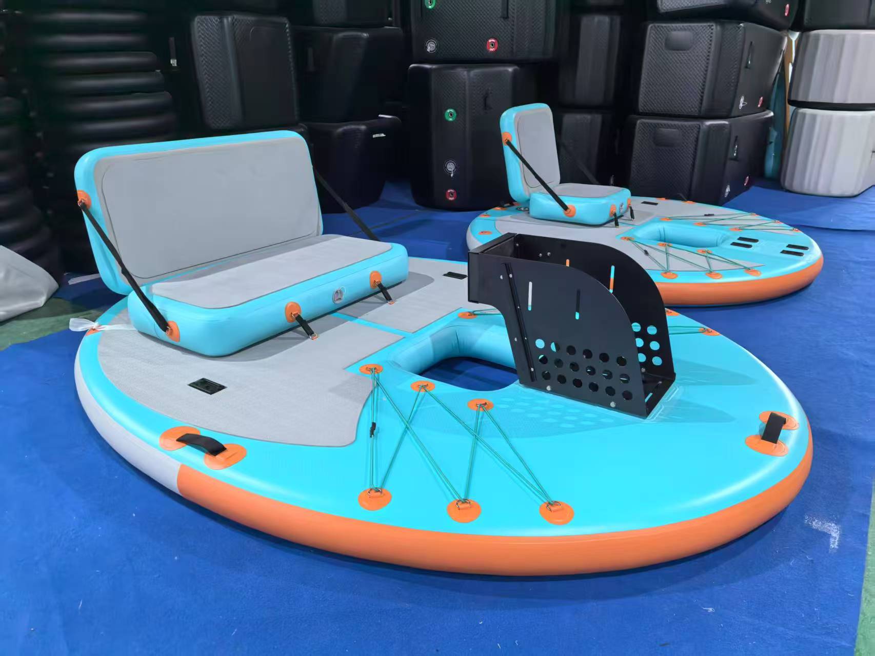 2M 2.7M Water Inflatable Dock Round Swimming Fishing Boat